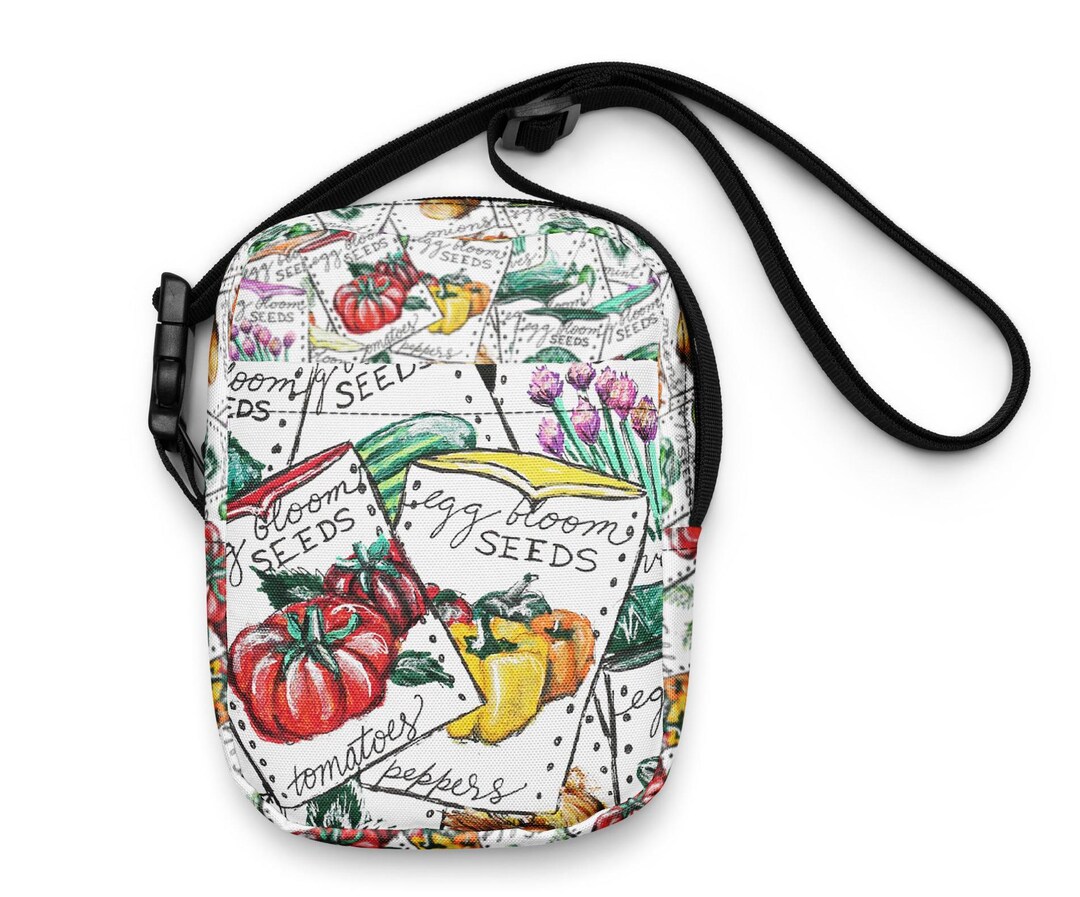 Seed Packet Garden Utility Crossbody Bag, Gift for Gardener, Garden Bag ...