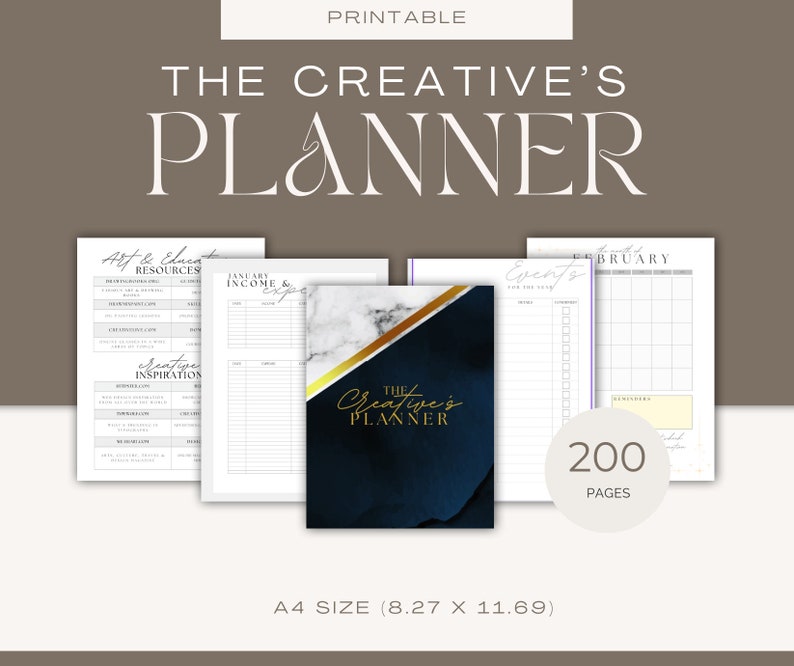 The Creative's Planner, Printable Planner, Artist Planner, 2024 Digital ...
