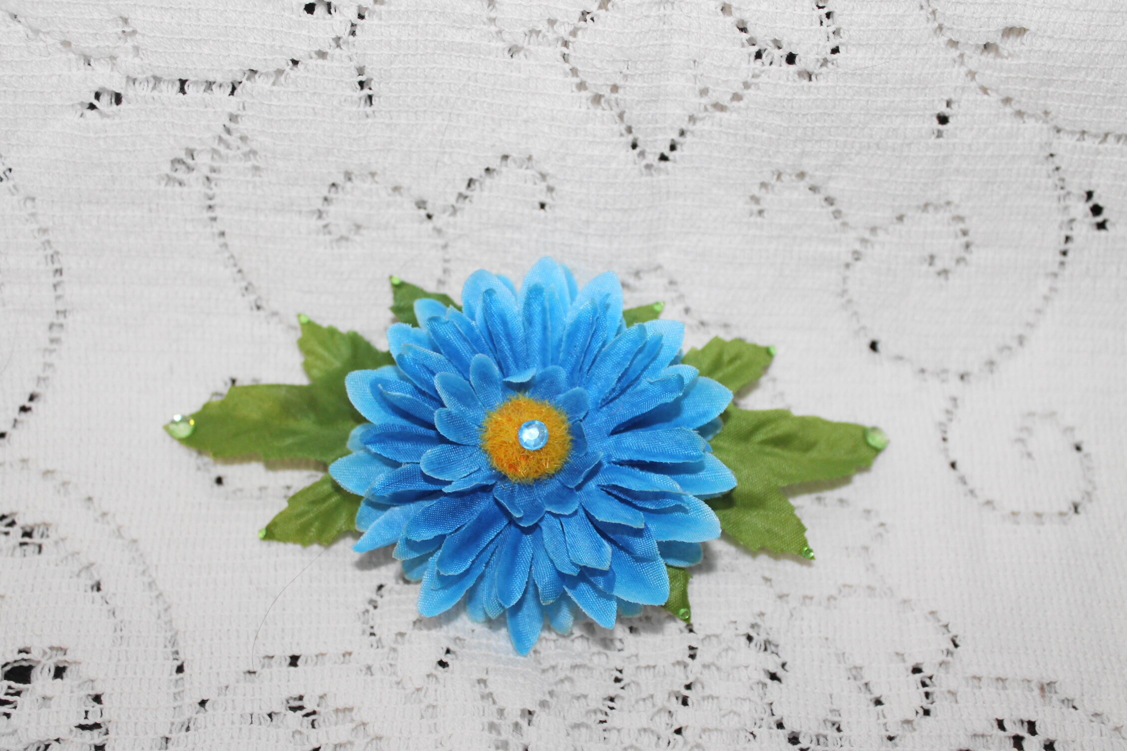 Blue Cornflower Hair Barrette/summertime Fun Wear/boho/ - Etsy