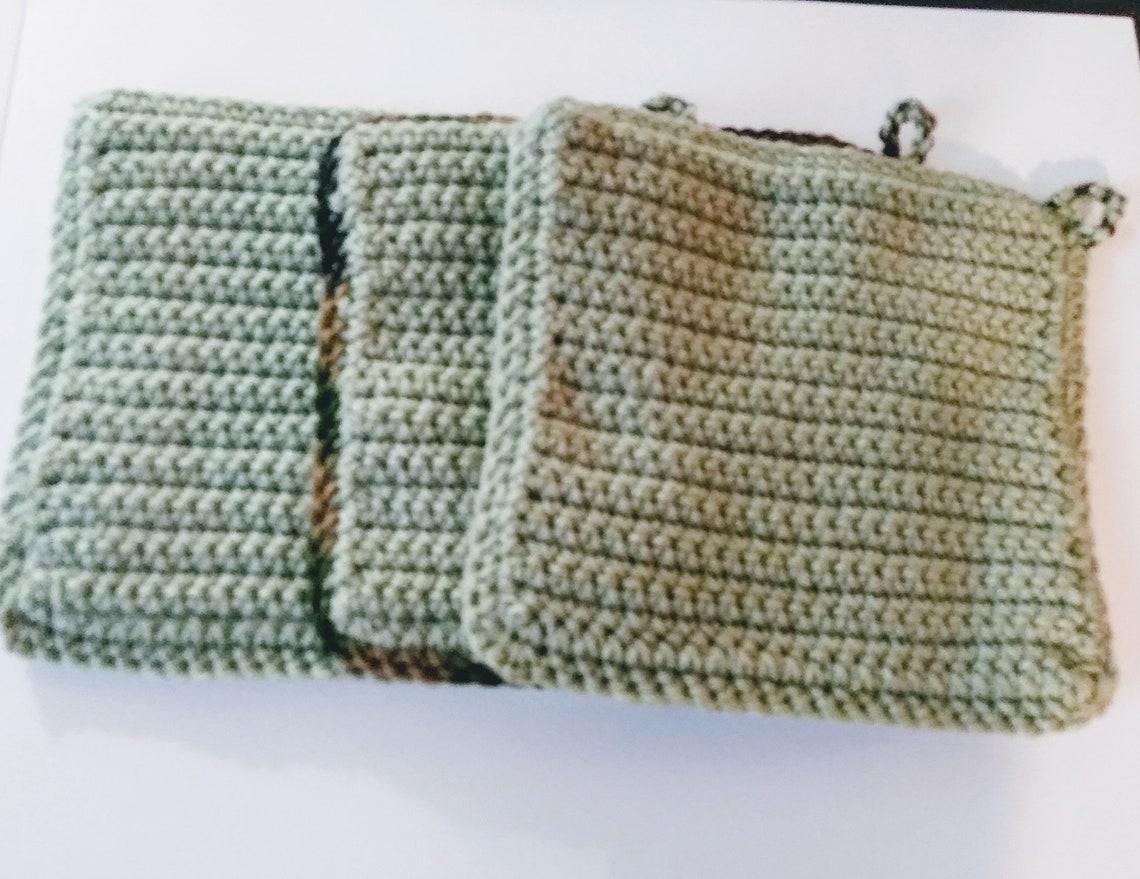 Camo Pot Holders..father's Day Gift..military Home Decor..double Thick ...