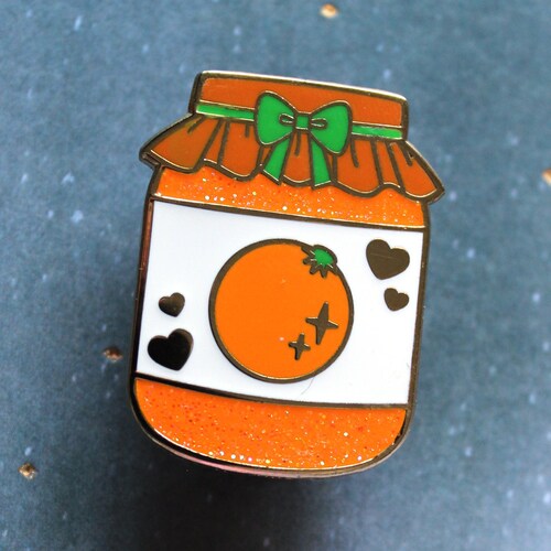 Honey Glittery Jam Jelly Jar Hard Enamel Pin - Etsy