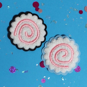 Kawaii Naruto Fish Cake Sew-on Chenille Patch 2 Colors Black or Light ...