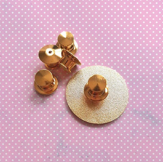 Locking Pin Backs for Enamel Pins Gold Silver or Black | Etsy