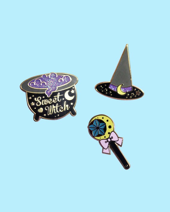 Sweet Witch Pin Collection Original Black and Gold Version - Etsy UK