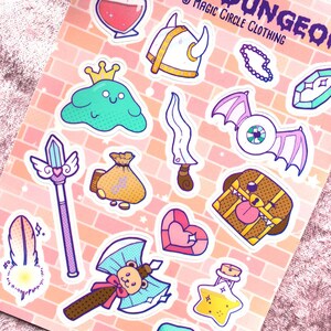 Slime Dungeon Sticker Sheet Slime Prince Mimic Puppy Teddy - Etsy