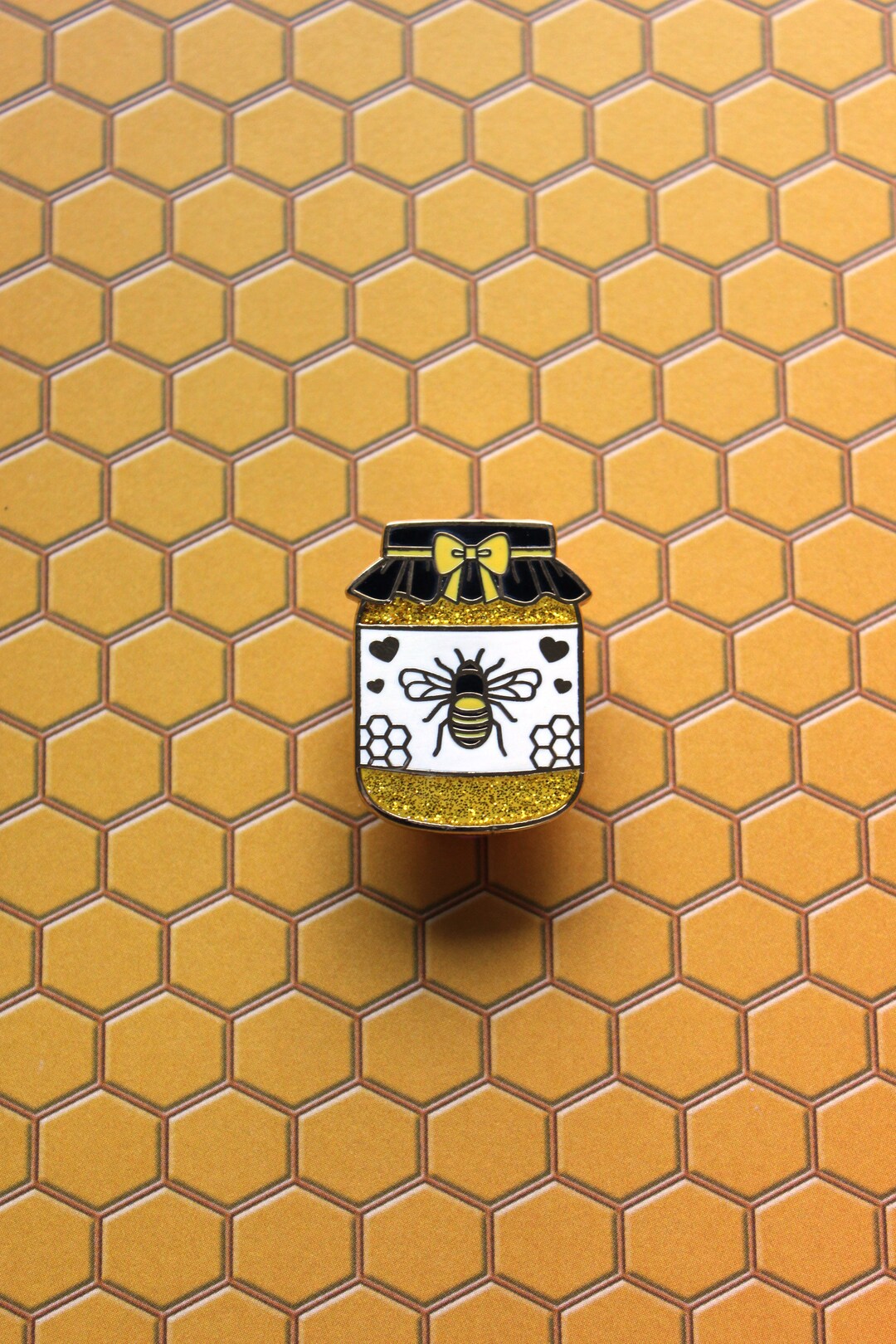 Honey Glittery Jam Jelly Jar Hard Enamel Pin - Etsy