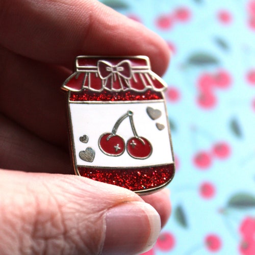 Honey Glittery Jam Jelly Jar Hard Enamel Pin | Etsy