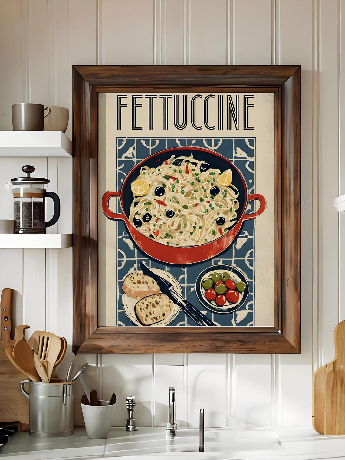 Pasta Print, Italian Food Poster, Food Art Print, Kitchen Art Print ...