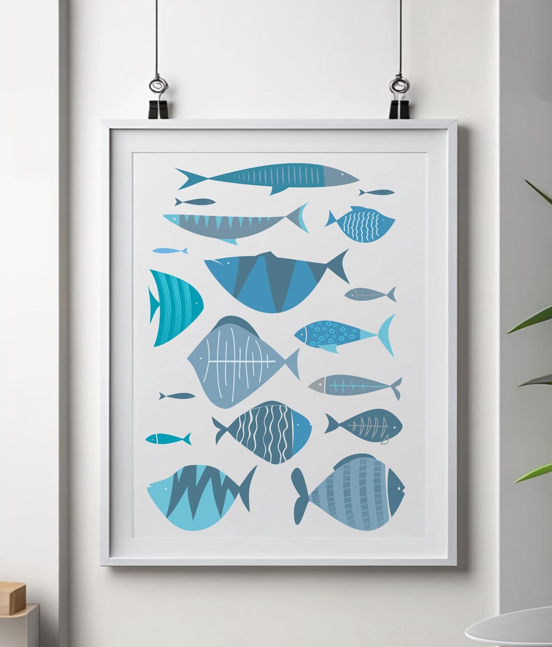 Mid Century Modern Fish Print: Nautical MCM Wall Art (digital Download ...