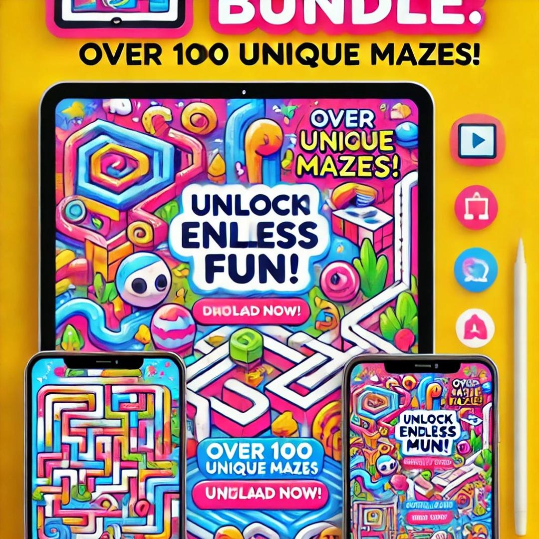 100 Maze Bundle (digital Product) - Etsy