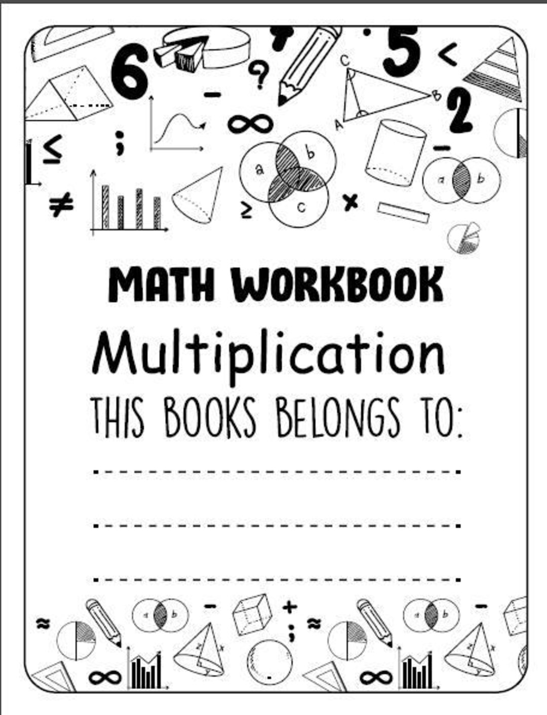 100 Days Math Workbook Multiplication - Etsy