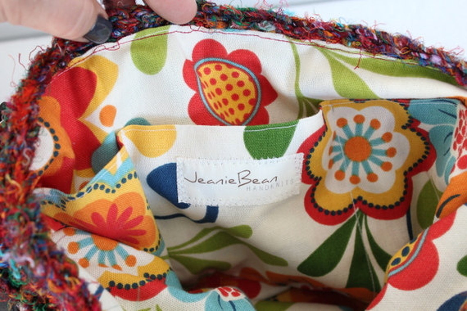 Large Knit Silk Sari Tote Bag Fully Lined Knit Purse Knit - Etsy