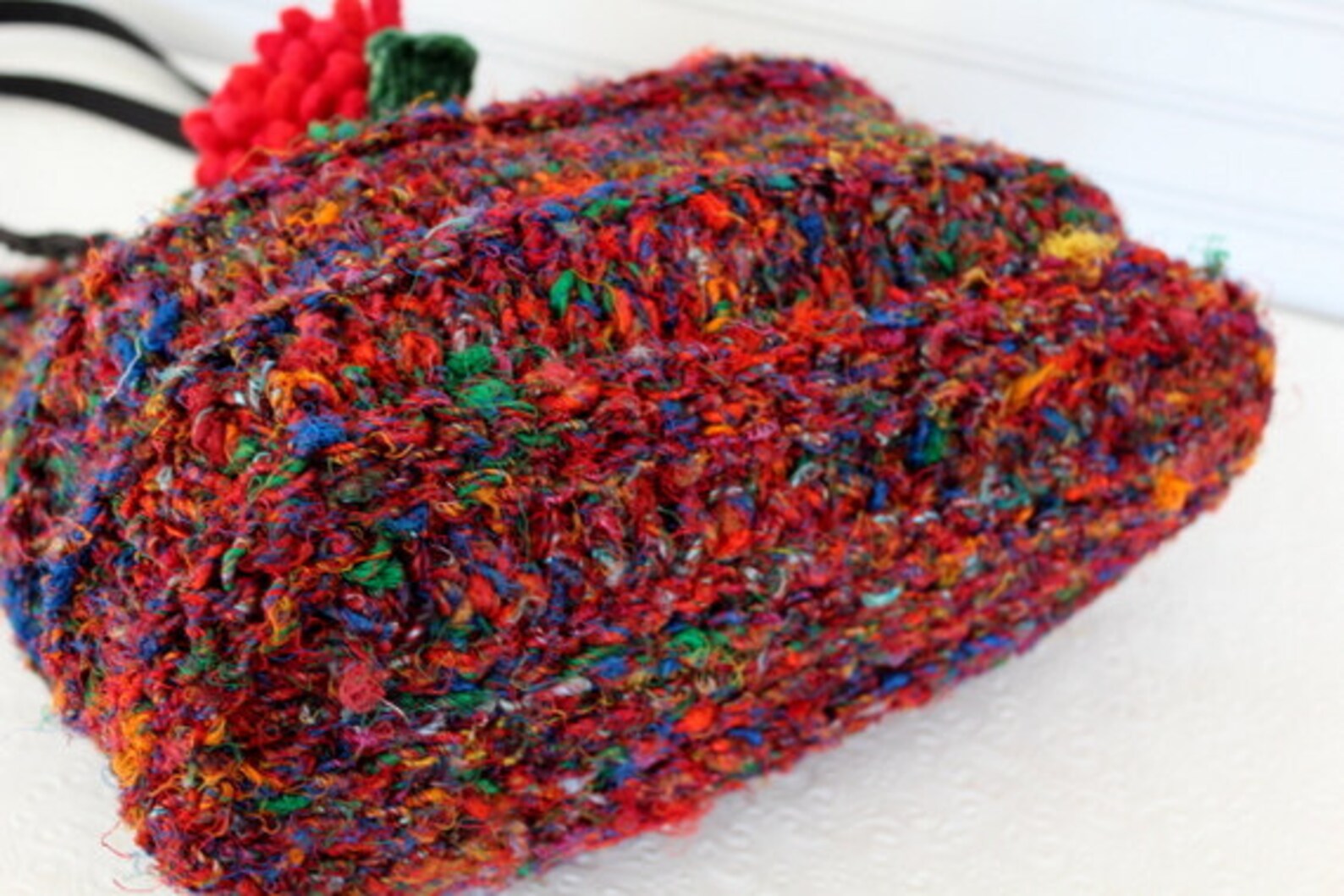 Large Knit Silk Sari Tote Bag Fully Lined Knit Purse Knit - Etsy