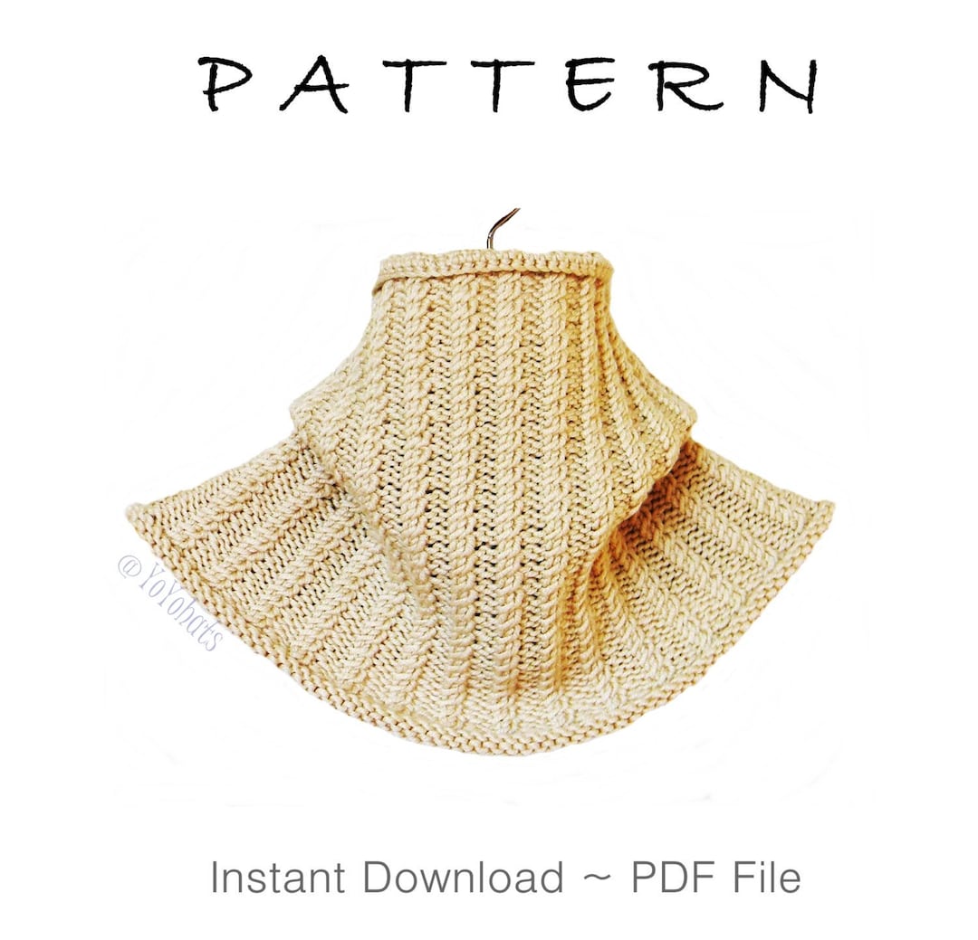 Cowl Knitting Pattern - Neck Warmer Knitting Pattern - Easy Knit Cowl ...