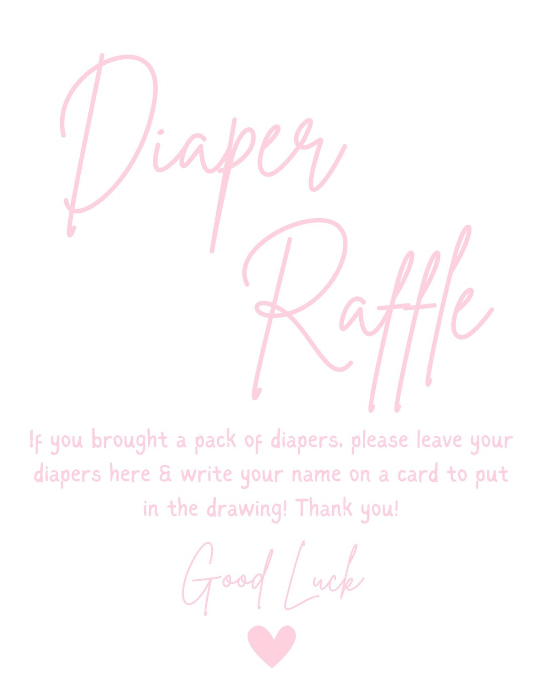 Diaper Raffle Signage for a Baby Shower - Etsy
