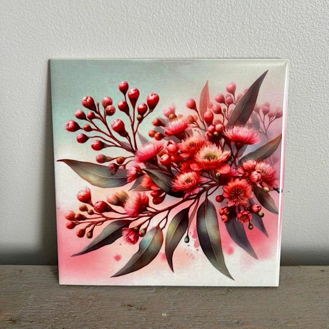 Australian Flowering Gum Ceramic Tile, Kitchen Backsplash, Fireplace ...