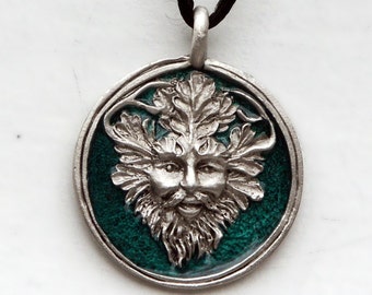Green Man Pendant - Etsy