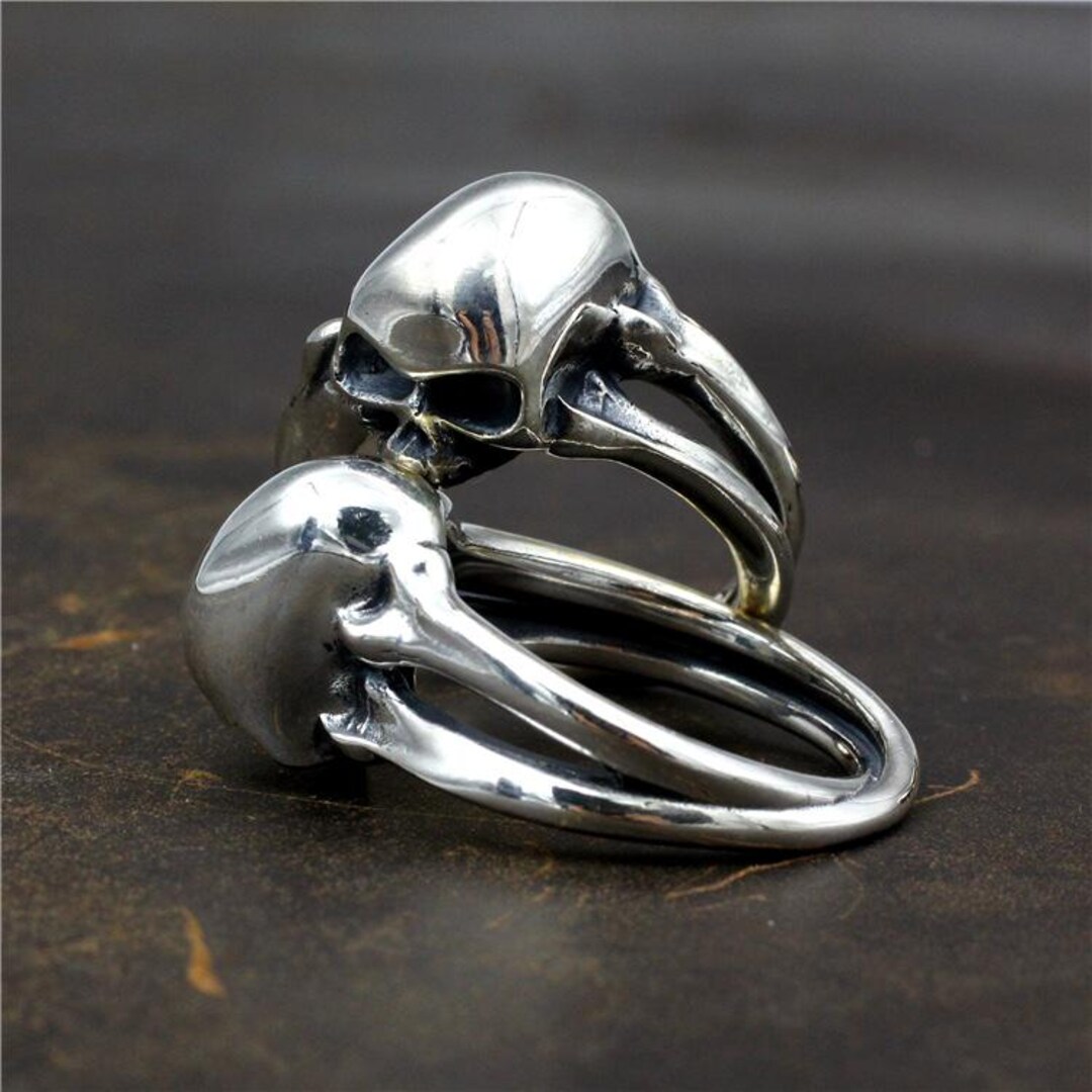 Skull Couple Ring: Germany Munich Dark Industrial Sterling Silver ...