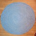 32 Round Rag Rug Soft Green/blue Traditional Crochet Rag Rug Childrens ...