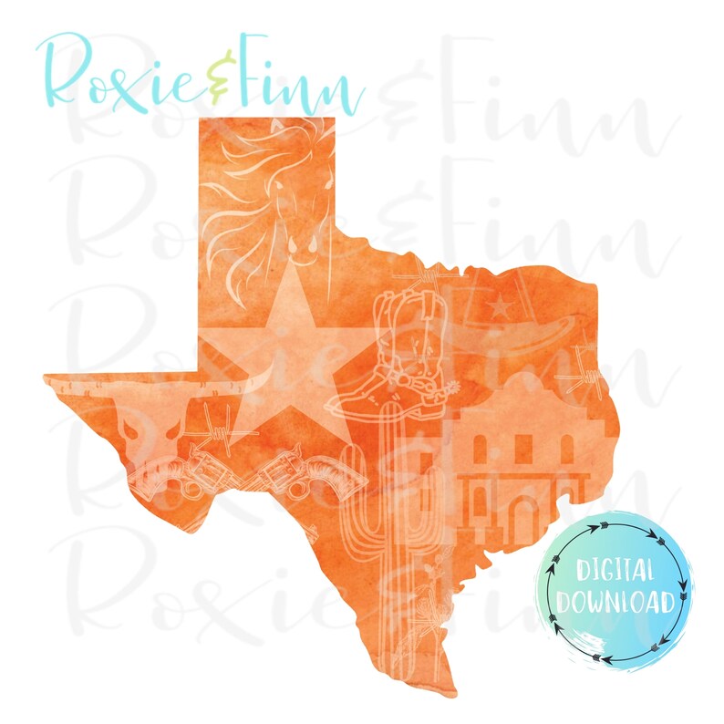 Five Texas PNG Download, Texas State Map, Flag, Sublimation Designs ...
