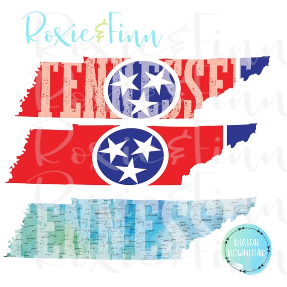 Tennessee State Flag Map