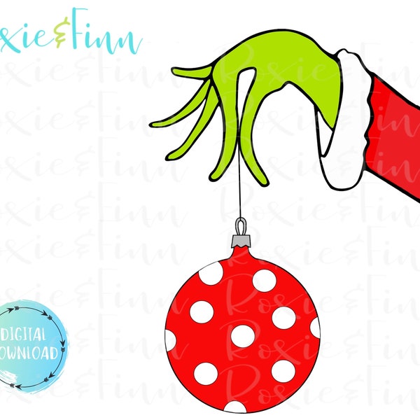 Grinch Hand With Ornaments - Etsy