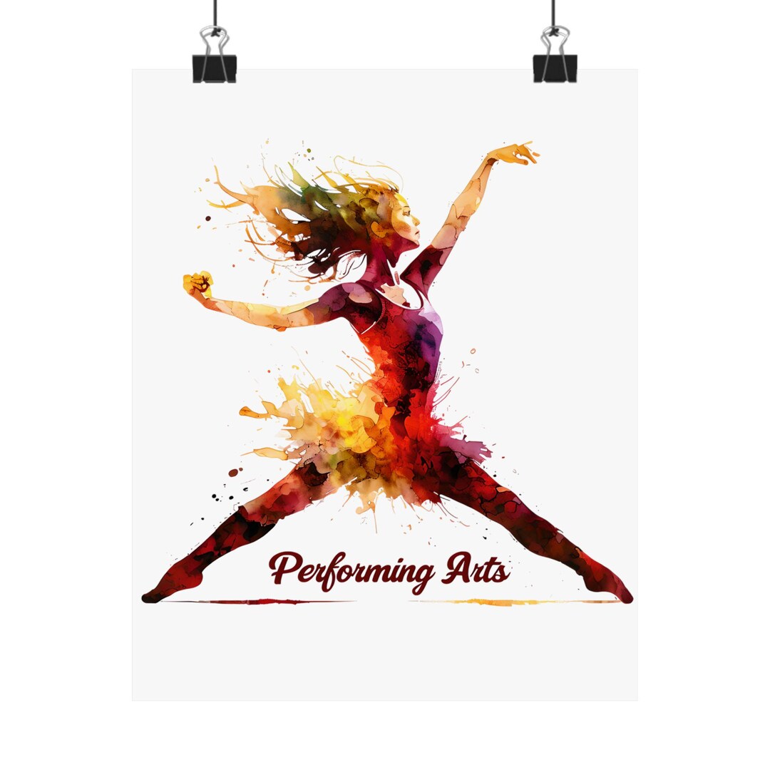 Watercolor Performing Arts Poster, Inspirational Wall Art, Dance Decor ...