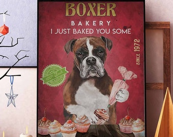 Boxer Dog Poster | Etsy