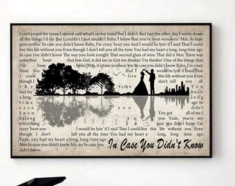 In Case You Didnt Know Lyric Poster - Etsy