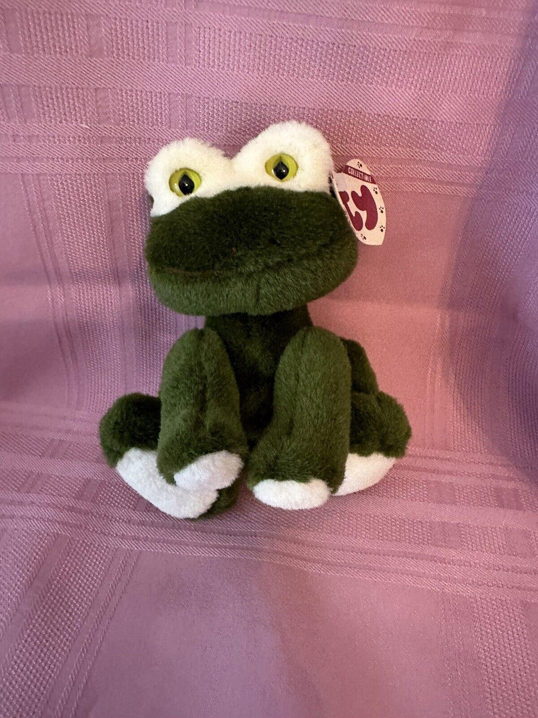 1993 Retired Ty Beanie Baby 6" Green Posible Frog Prince Style #6048 ...