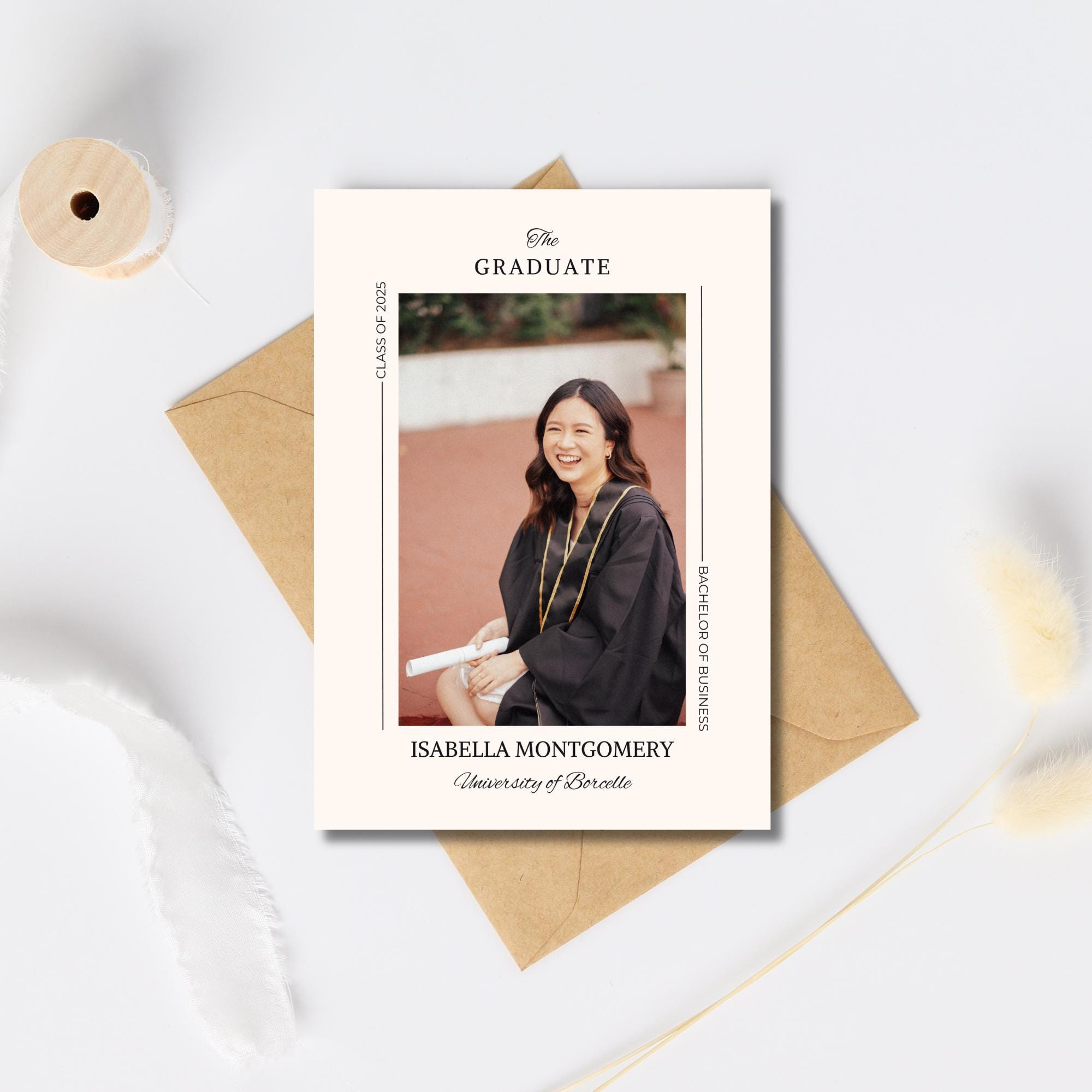 Editable Graduation Announcement & Invitation Template | Customizable ...