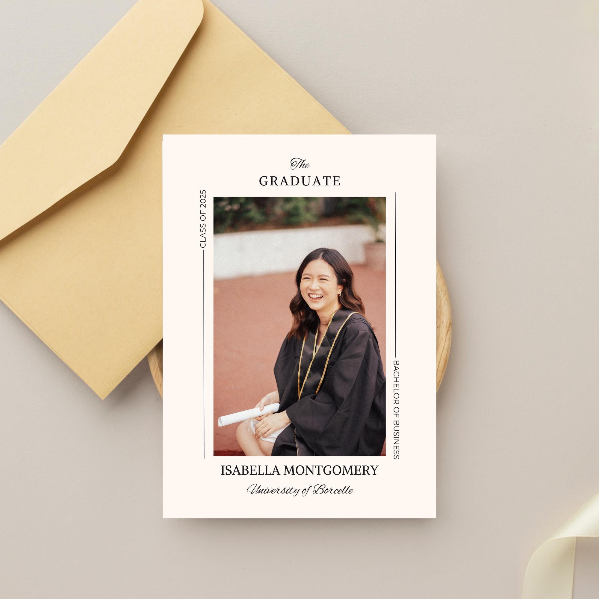 Editable Graduation Announcement & Invitation Template | Customizable ...