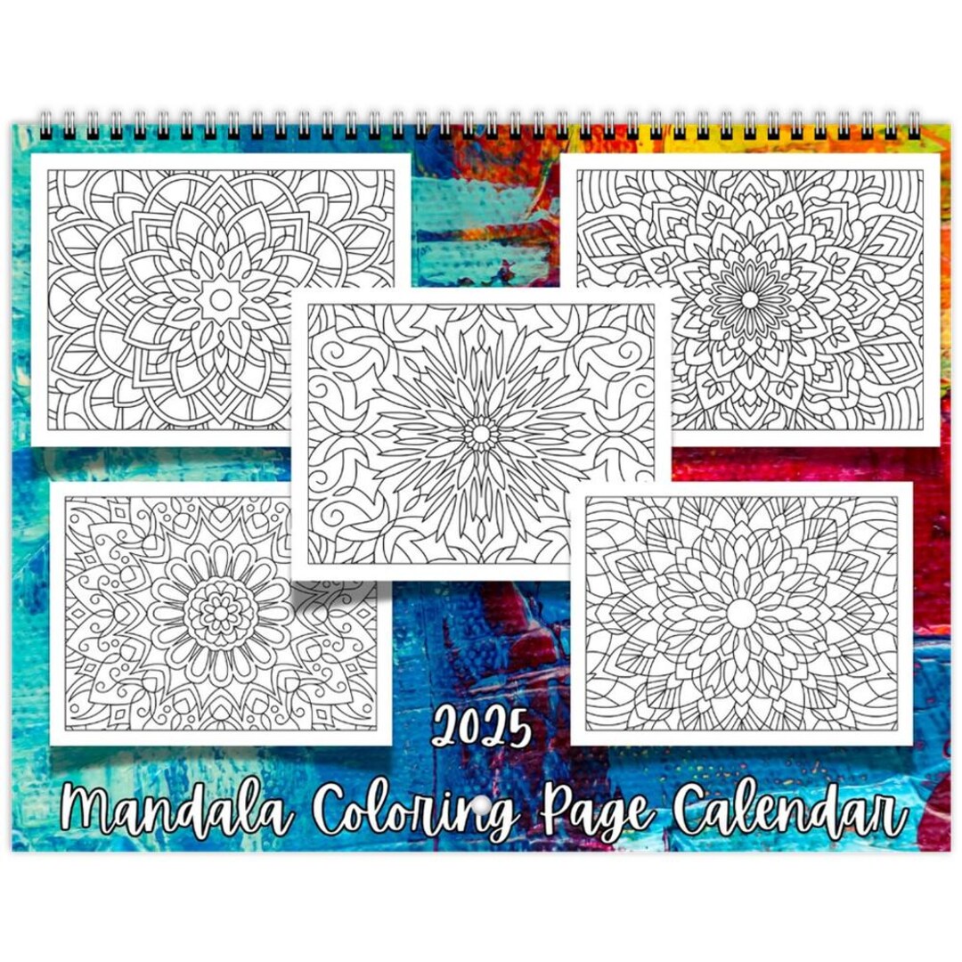 Personalized 2025 Calendar – US Holidays & Mandala Coloring Pages ...
