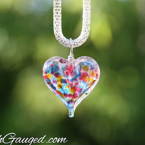 Reflective Carousel Heart Pendant: Add Your Sentimental Item. Cremation ...