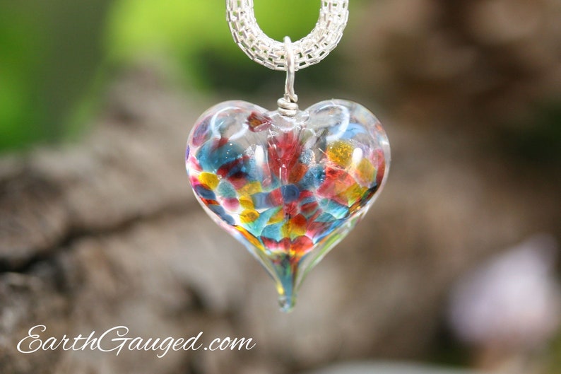 Reflective Carousel Heart Pendant: Add Your Sentimental Item. Cremation ...