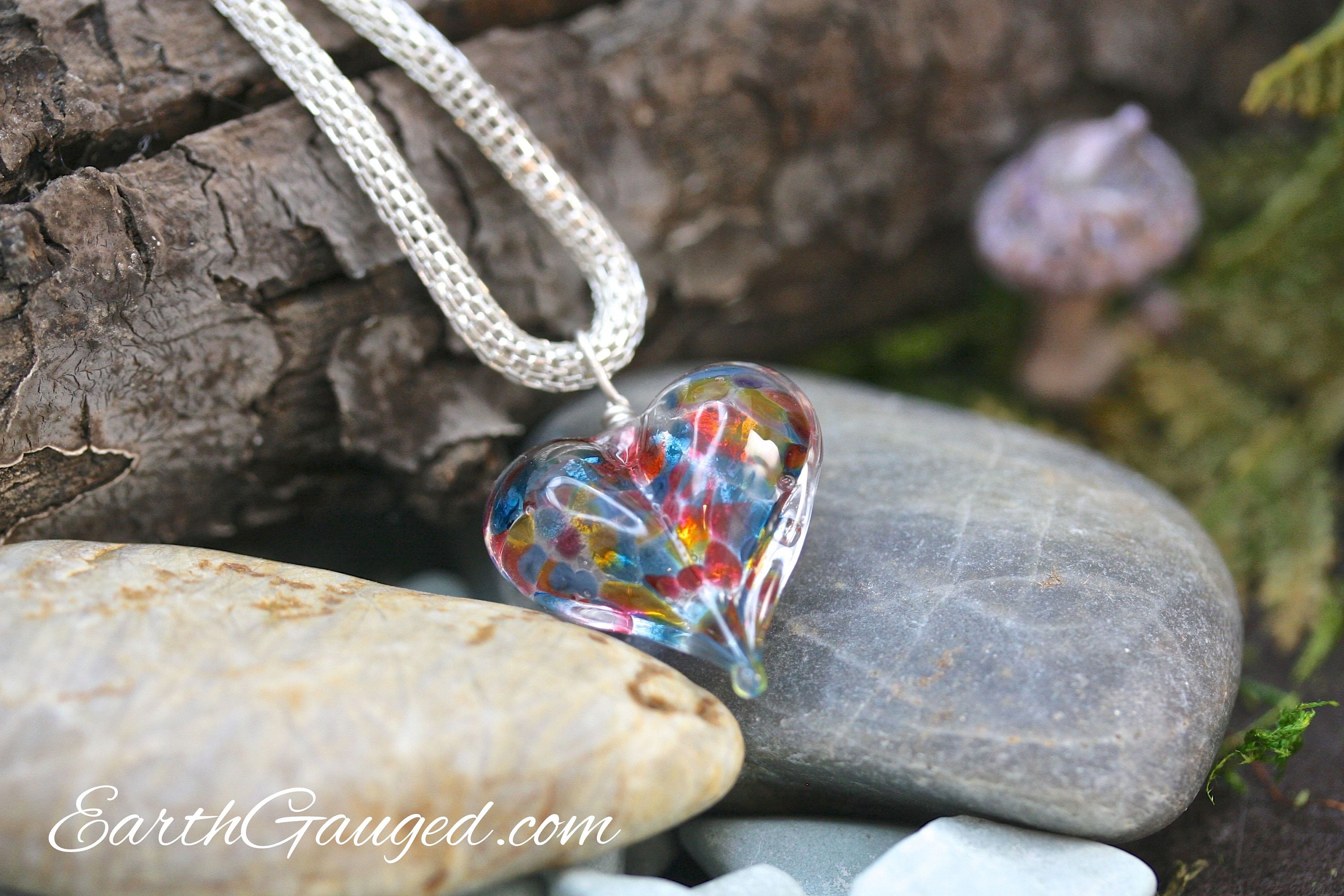 Reflective Carousel Heart Pendant: Add Your Sentimental Item. Cremation ...