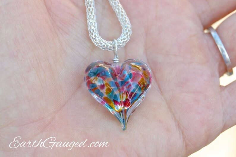 Reflective Carousel Heart Pendant: Add Your Sentimental Item. Cremation ...