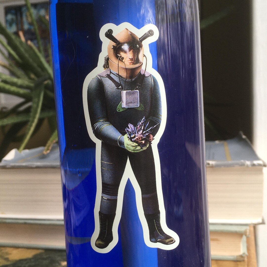 Spaceman Sticker Retro Astronaut or Alien for Laptop or Water Bottle ...