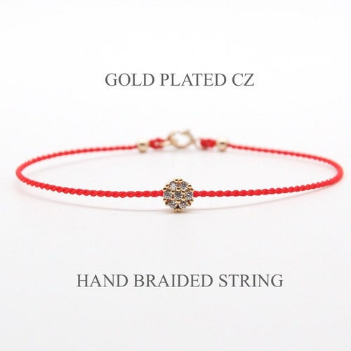 Thin String Bracelet Minimalist Gold Filled Beads Thread Good - Etsy Canada