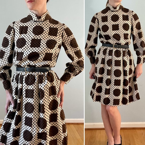 60s geometric mod dress - Gem