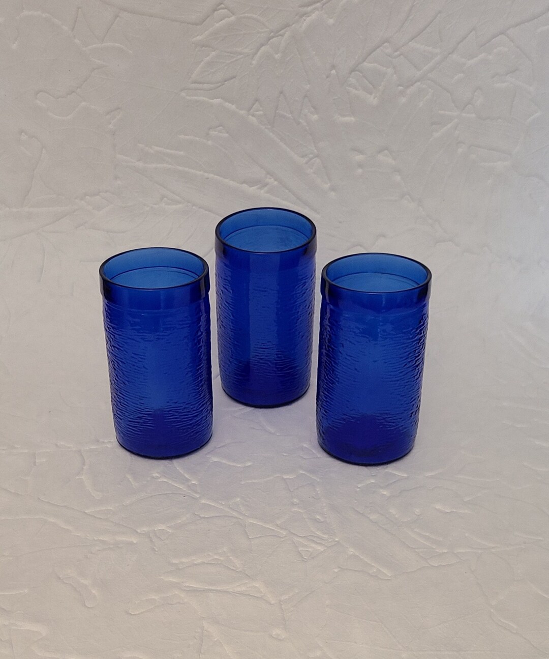 Vintage Gelado Brazil Glasses Set of 3 Deep Cobalt Blue Color 8 Ounce ...