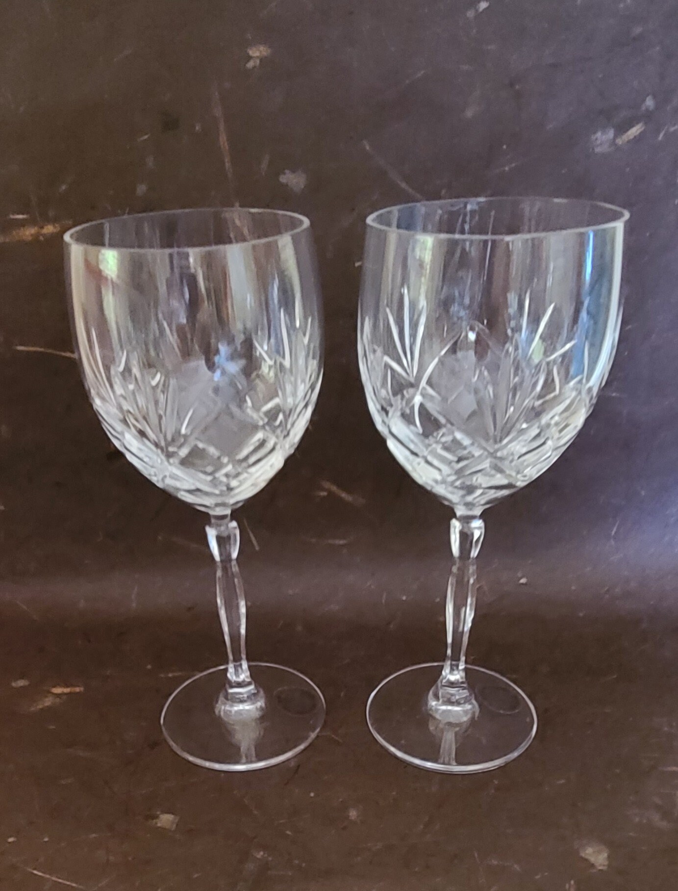 Vintage Czech Cut Crystal Wine Glasses 24% Lead Crystal Set of 4 ...