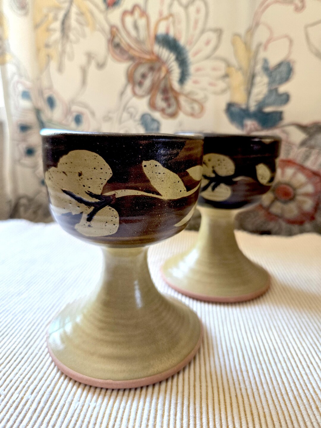 Vintage Goblets Pacific Stoneware 1970s Retro MCM Design Boho Kitchen ...