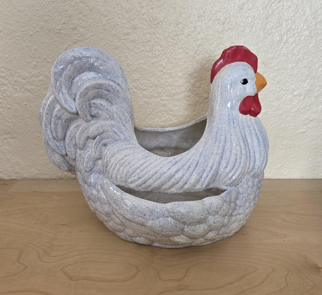 Vintage Ceramic Chicken Planter Arnel's 1976 Country Farmhouse Sitting ...
