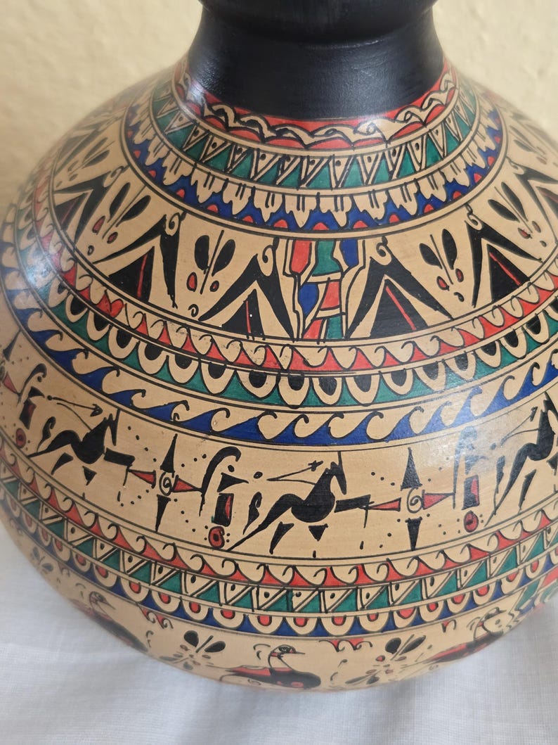Vintage Hittite Vase Hand Painted Ancient Reproduction Signed by Artist ...