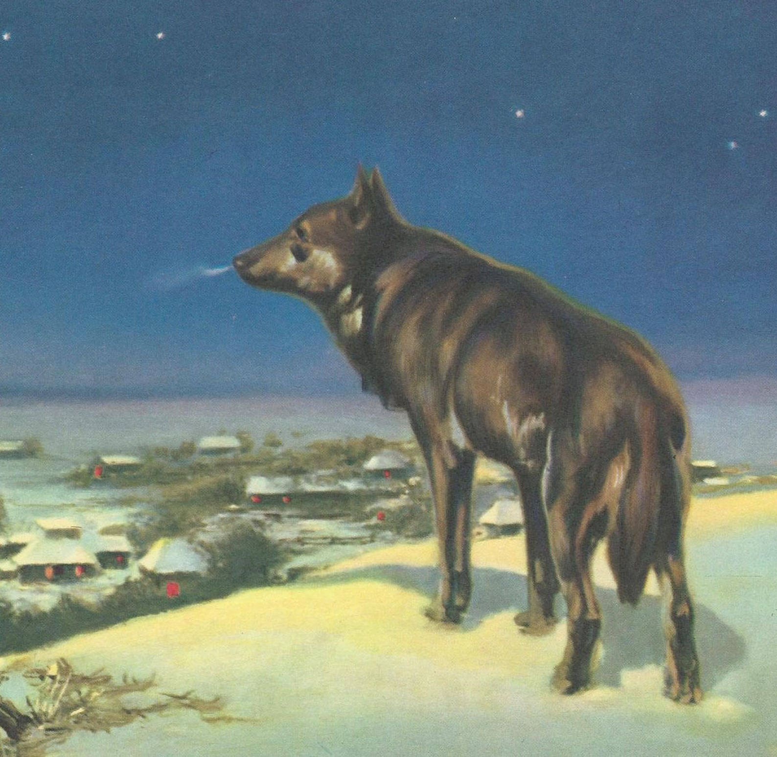 1940's the LONE Wolf Print by Victor Kowalski Rare Old Mint and ...