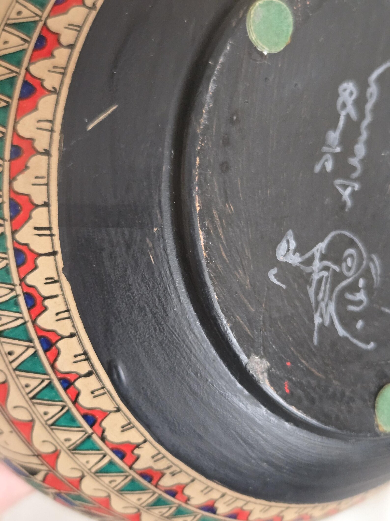 Vintage Hittite Vase Hand Painted Ancient Reproduction Signed by Artist ...