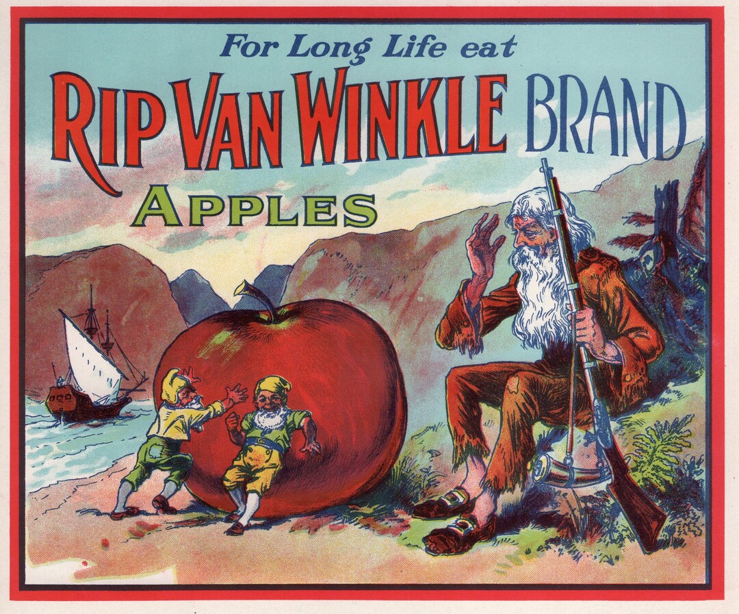 Vintage Lithograph Apple Crate Label Rare Original Lithograph Wall ...