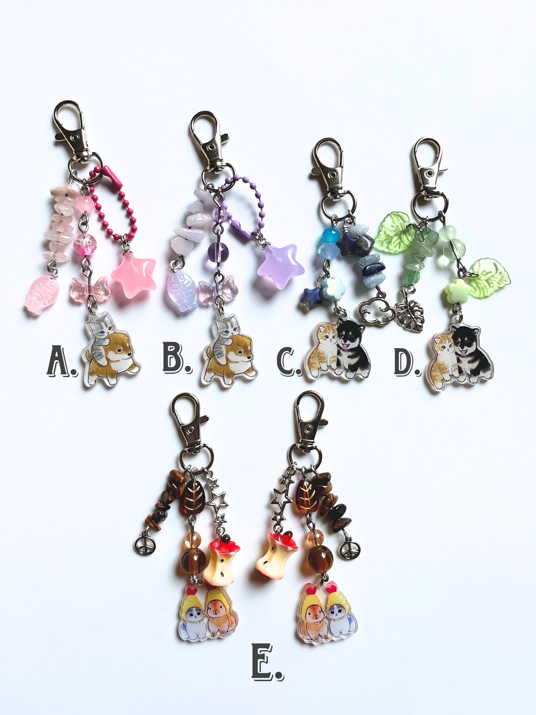 Mofusand Keychains (cat, Dog, Bunny, Shark!) - Etsy