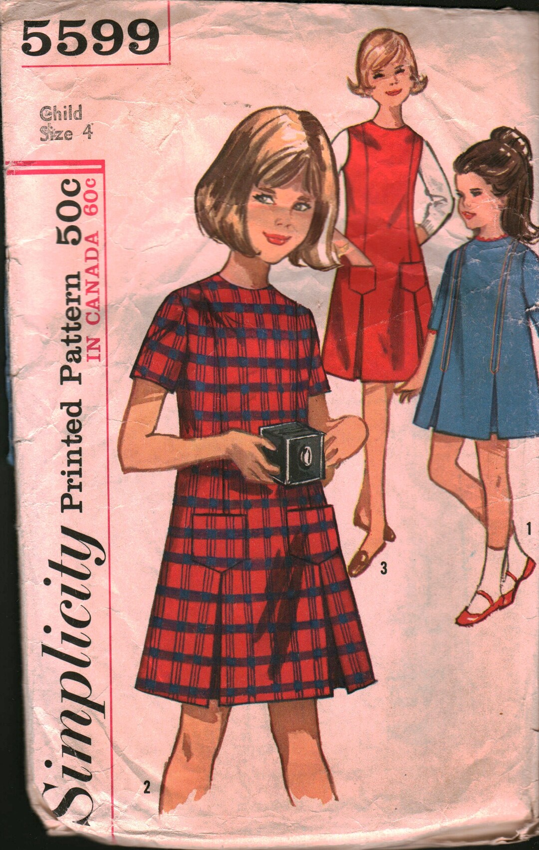 5599 Simplicity Vintage SEWING Pattern Childs' Dress OOP - Etsy